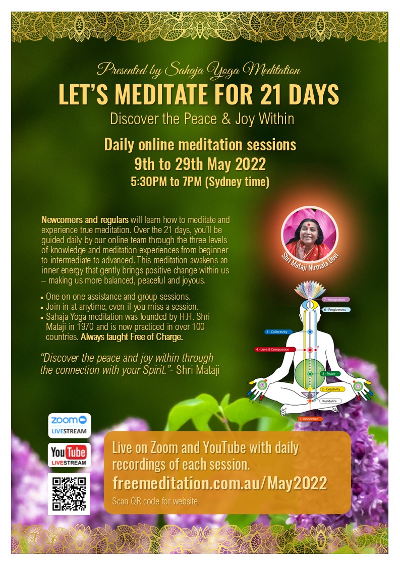 Daily Meditation Course – May 2022 – Sahaja Yoga Meditation Australia