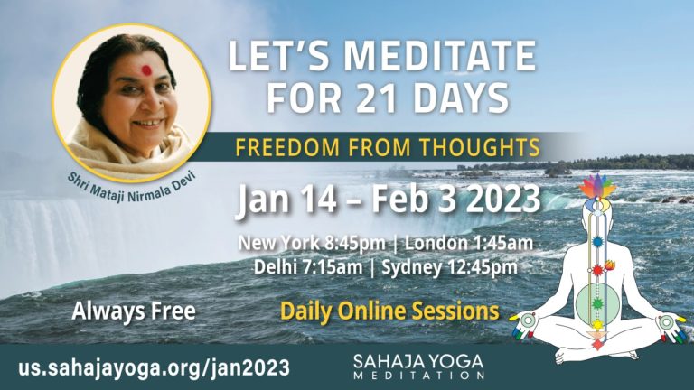 Let’s Meditate for 21 Days Course from USA, January 2023 – Sahaja Yoga ...