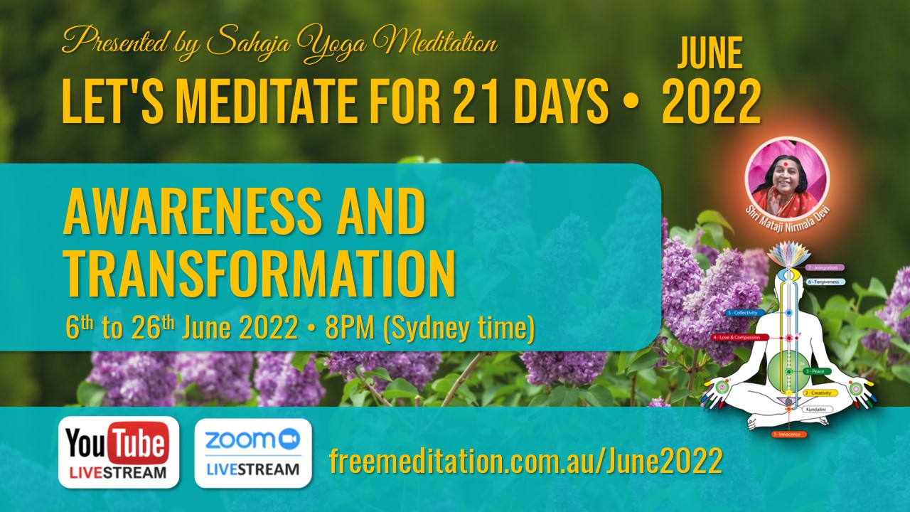 Let’s Meditate for 21 Days Course during June 2022 – Sahaja Yoga ...